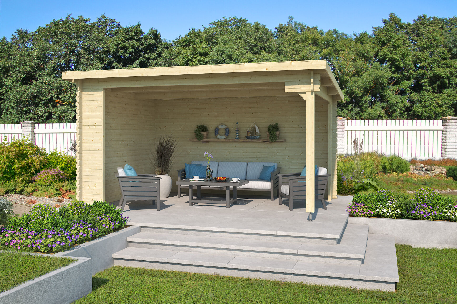 Pavillon aus Holz kaufen | Holzpavillon Bausatz bestellen